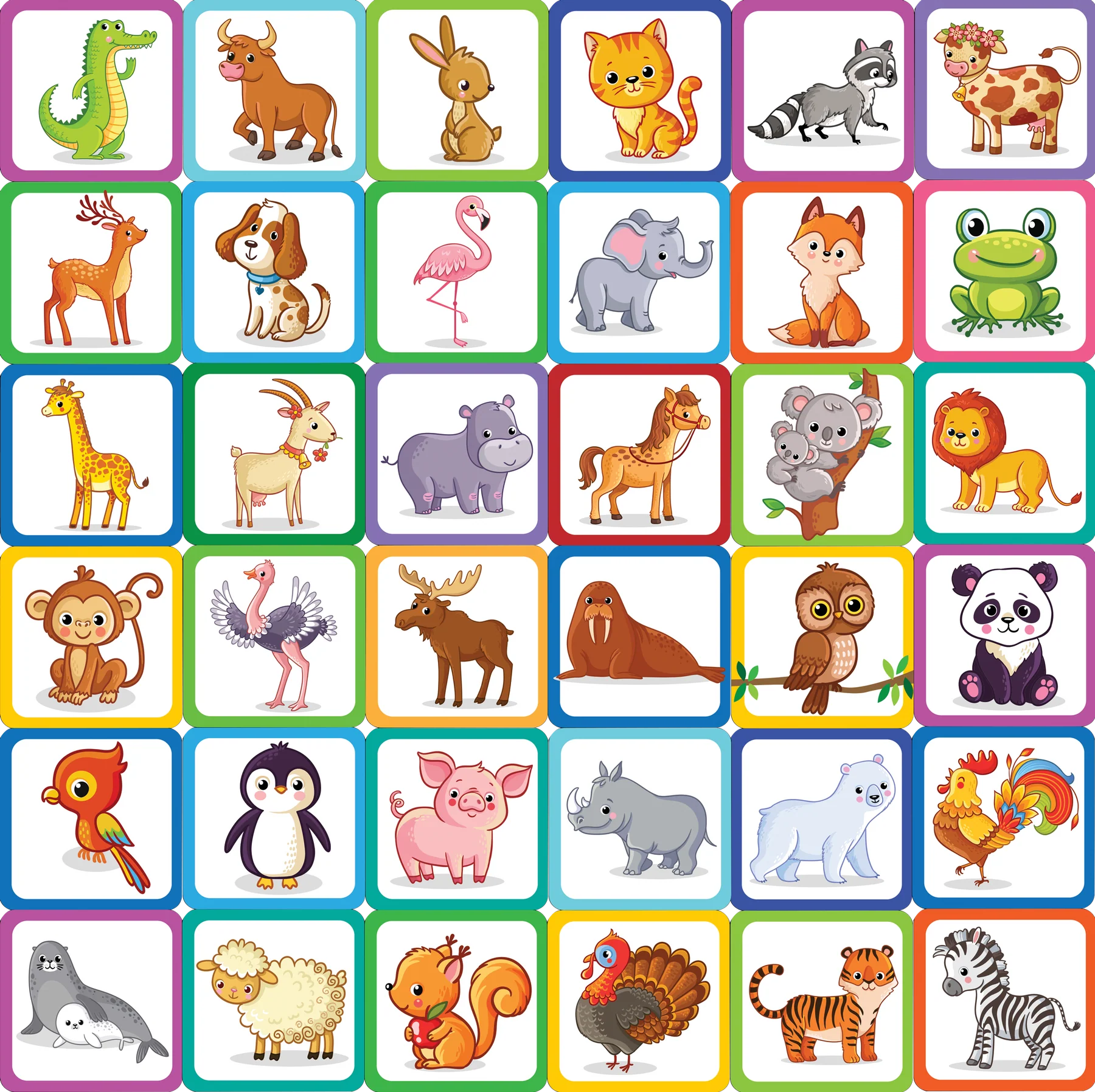 MEMORY MATCH GAME ANIMALS – Wildflower and Twigs